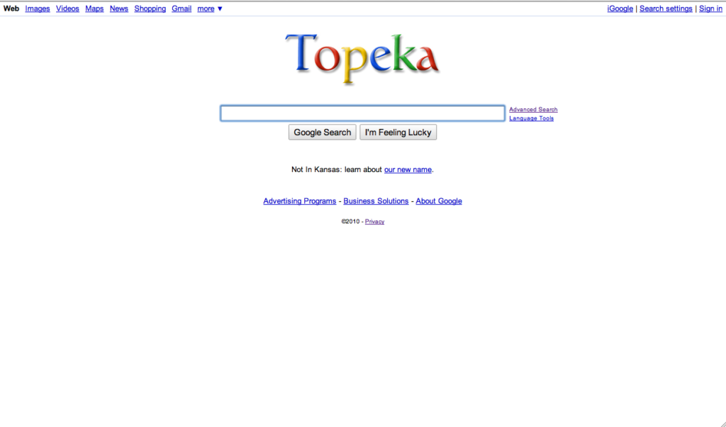 Google renames itself, to Topeka? | News, Sports, Jobs - Lawrence ...